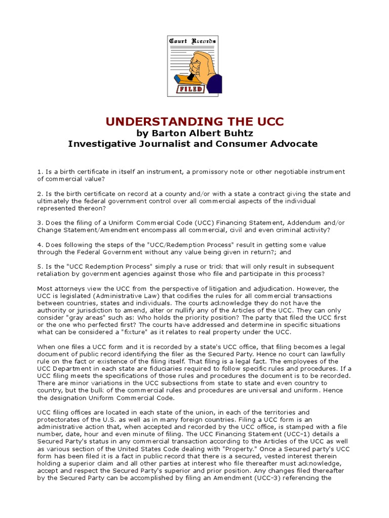 Understanding The UCC | PDF | Uniform Commercial Code | Internal ...
