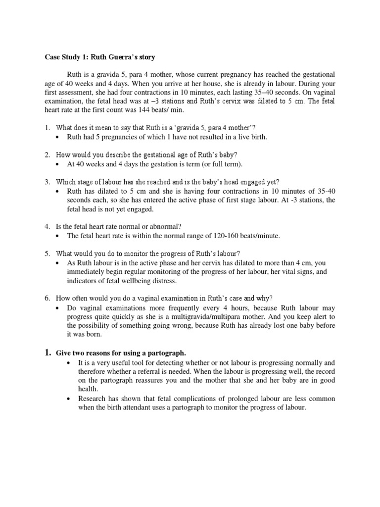 Case Study For Maternal | Childbirth | Pregnancy