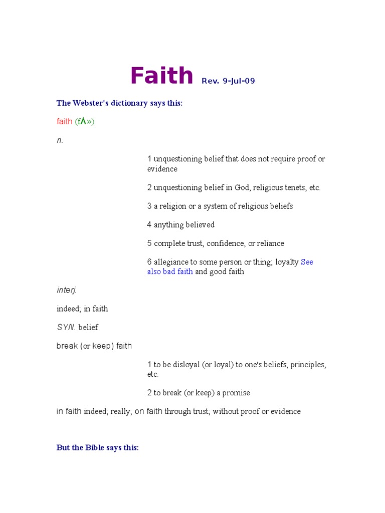 Faith in The Christian Church | PDF | Faith | Eternal Life (Christianity)