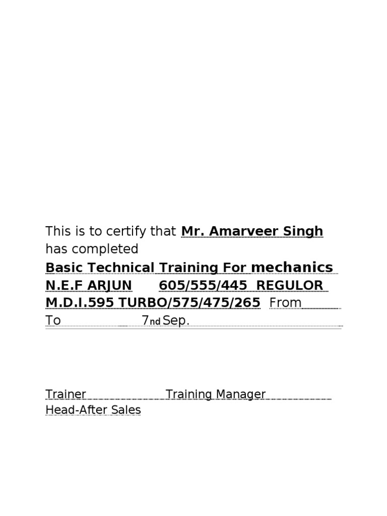 This Is To Certify That Has Completed | PDF