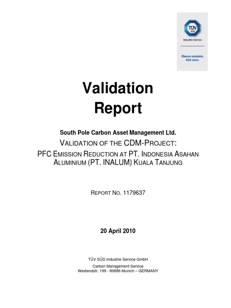 Validation Report | PDF | Clean Development Mechanism | United Nations ...