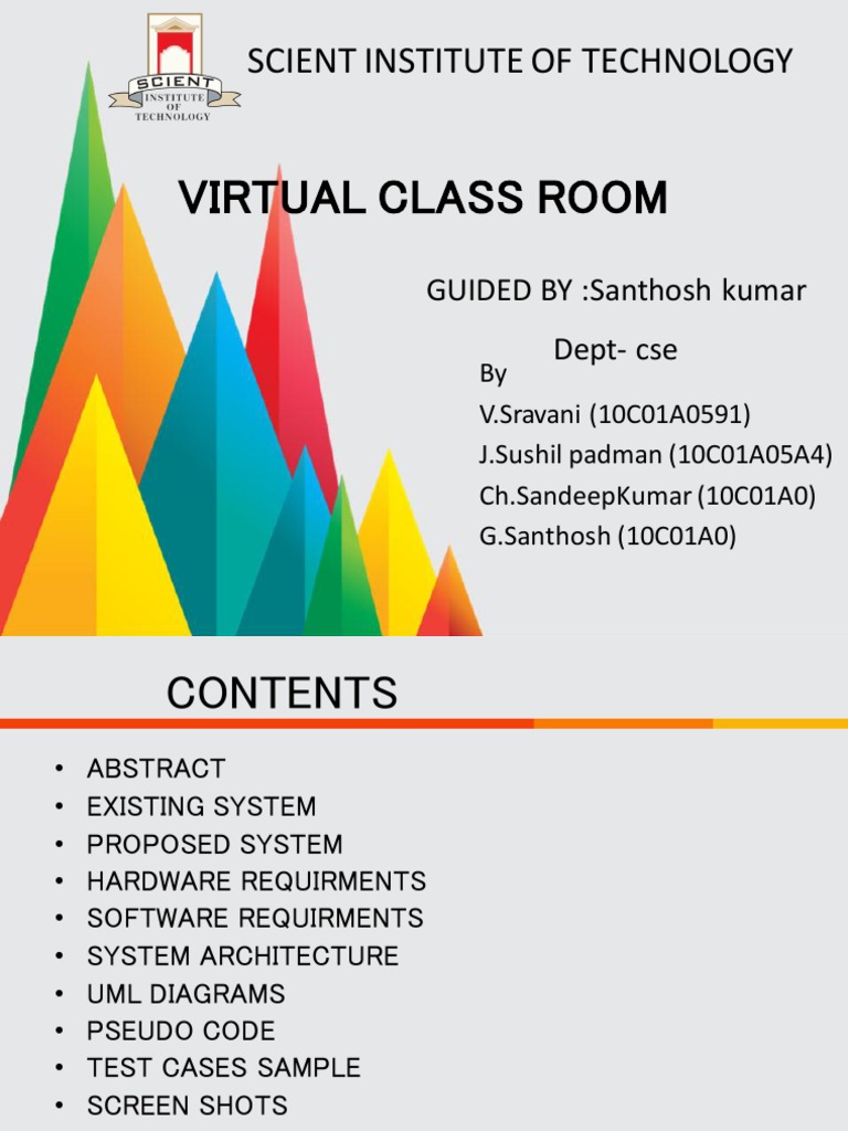 Virtual Class Room Final Pdf Distance Education Online Chat