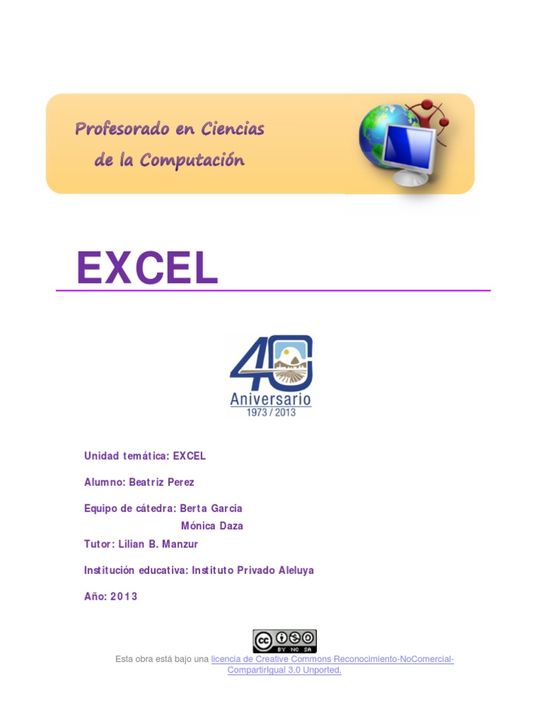 Teoria de Excel | PDF | Hoja de cálculo | Microsoft Excel