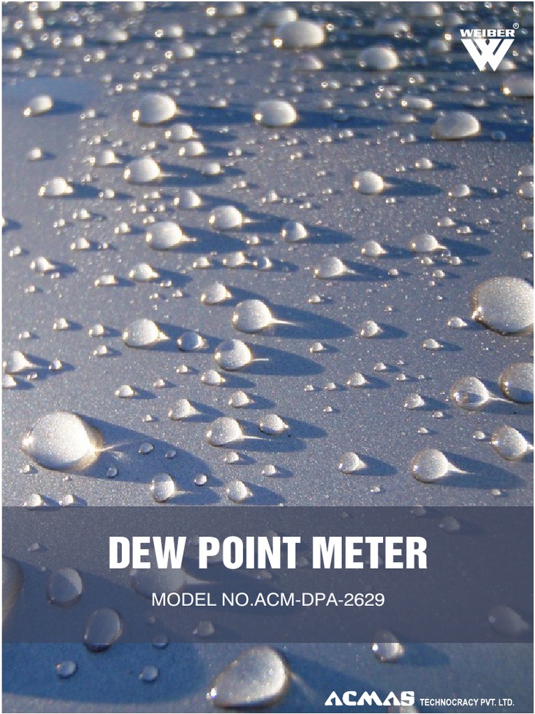 Dew Point Meter | PDF | Temperature | Humidity