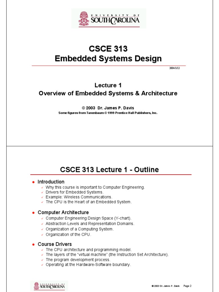 CSCE 313 Embedded Systems Design | PDF | Central Processing Unit | Instruction Set