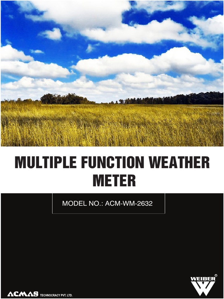 5-in-1 Weather Meter ACM-WM-2632 | PDF | Measuring Instrument | Weather