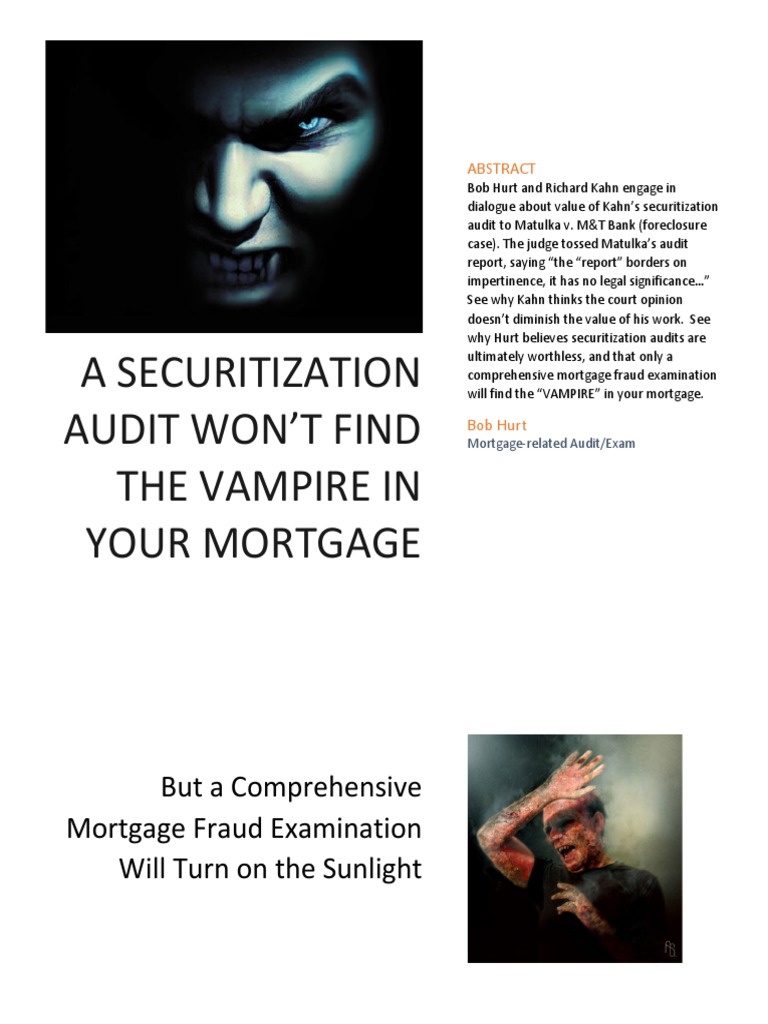 Find The Vampire in Your Mortgage - Heed Matulka | PDF | Foreclosure | Loans