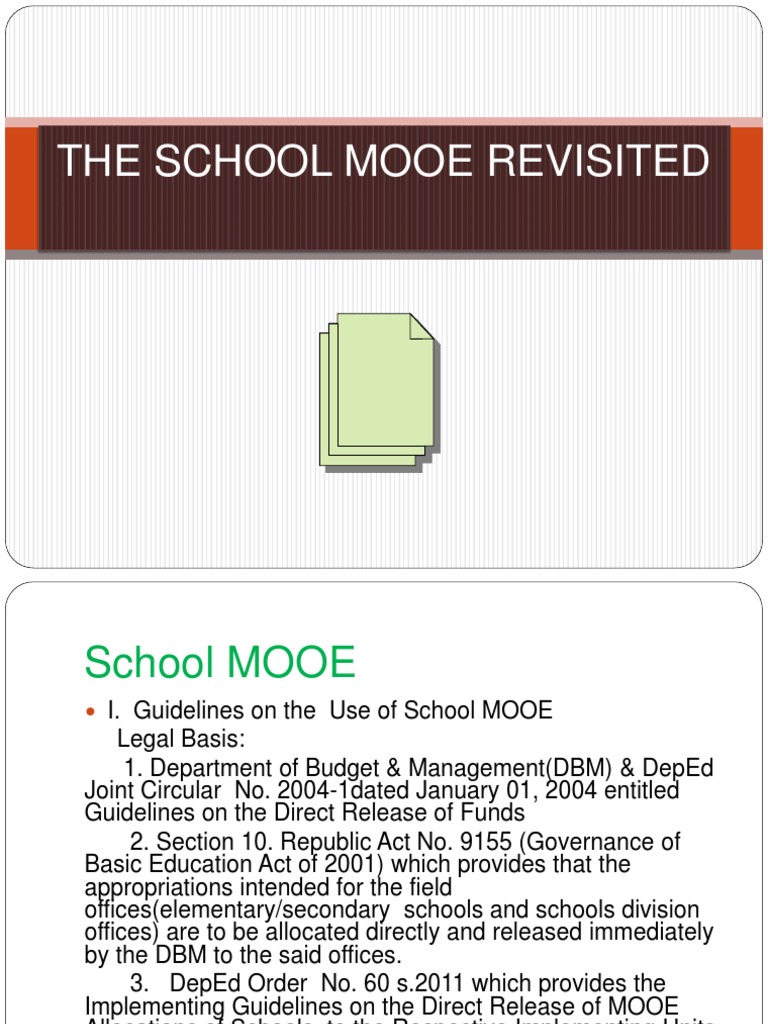 School Mooe Revisited | PDF | Withholding Tax | Value Added Tax