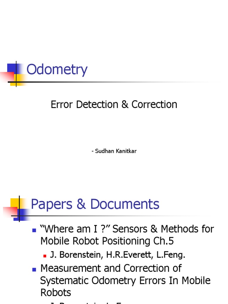 Odometry Error Detection And Correction Pdf Errors And Residuals