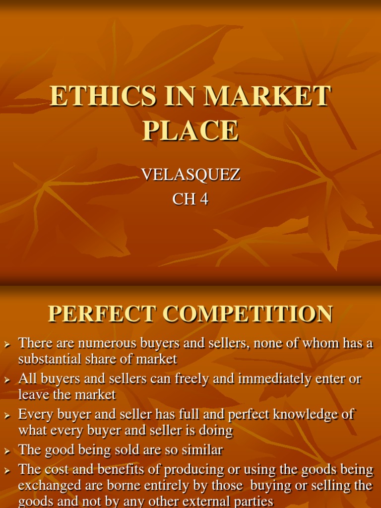 Ethics in Market Structures Explained | PDF | Finance & Money Management