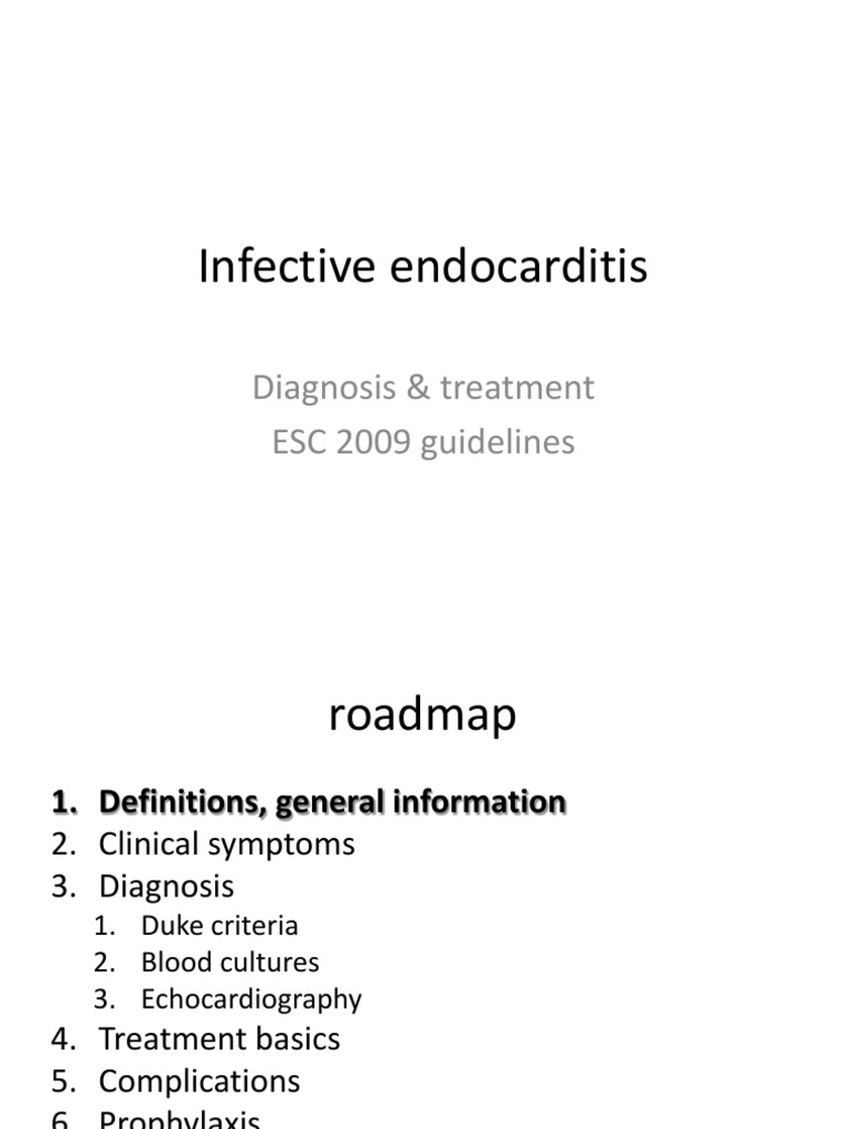 Infective Endocarditis ESC 09 | PDF | Cardiovascular System | Health Care
