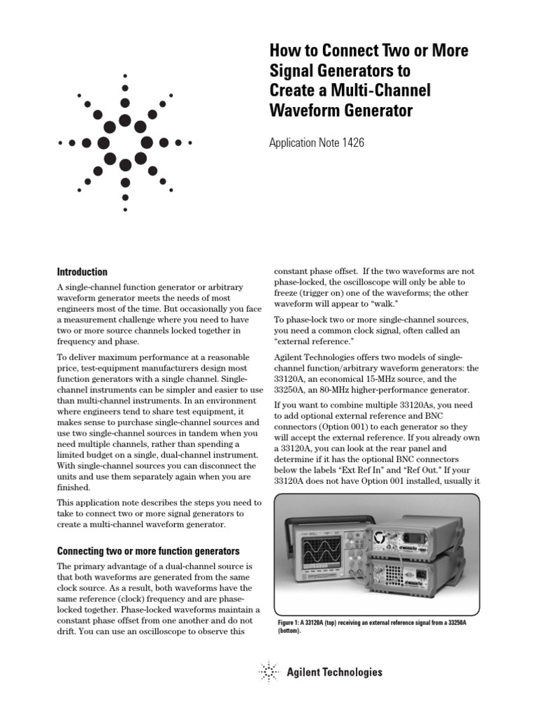 How To Connect Two or More Signal Generators To Create A Multi-Channel ...