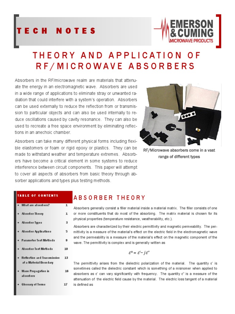 RF/Microwave Absorber Theory & Applications | PDF | Antenna (Radio ...