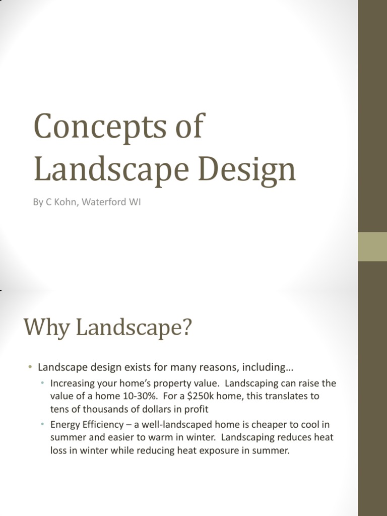 Concepts of Landscape Design | PDF | Shape | Landscape