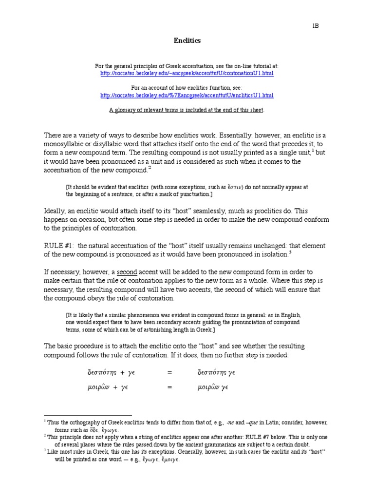 Enclitics 2 | PDF | Stress (Linguistics) | Syllable