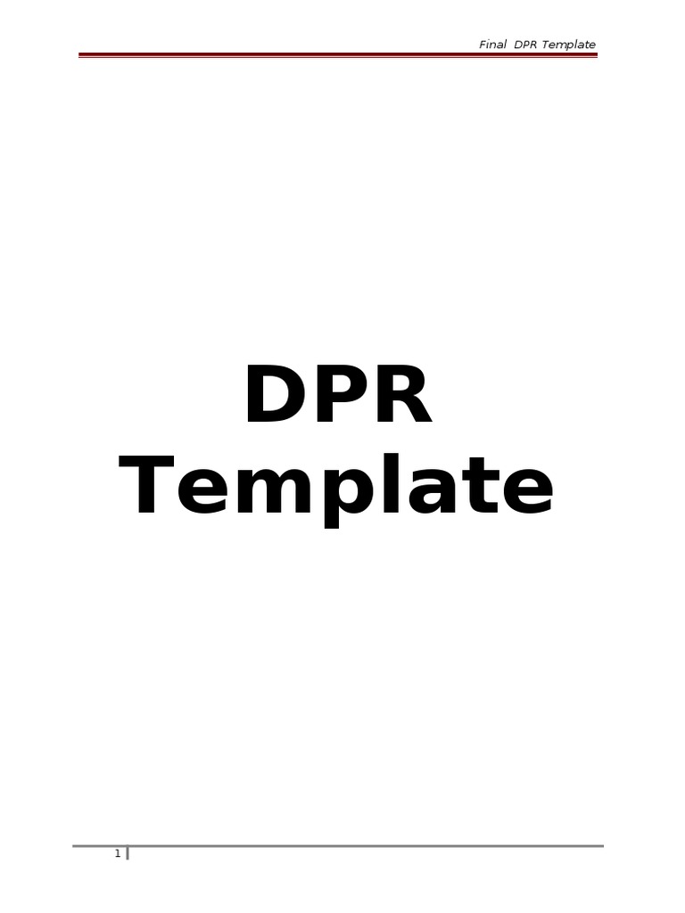 DPR Template | PDF | Road | Road Traffic Safety