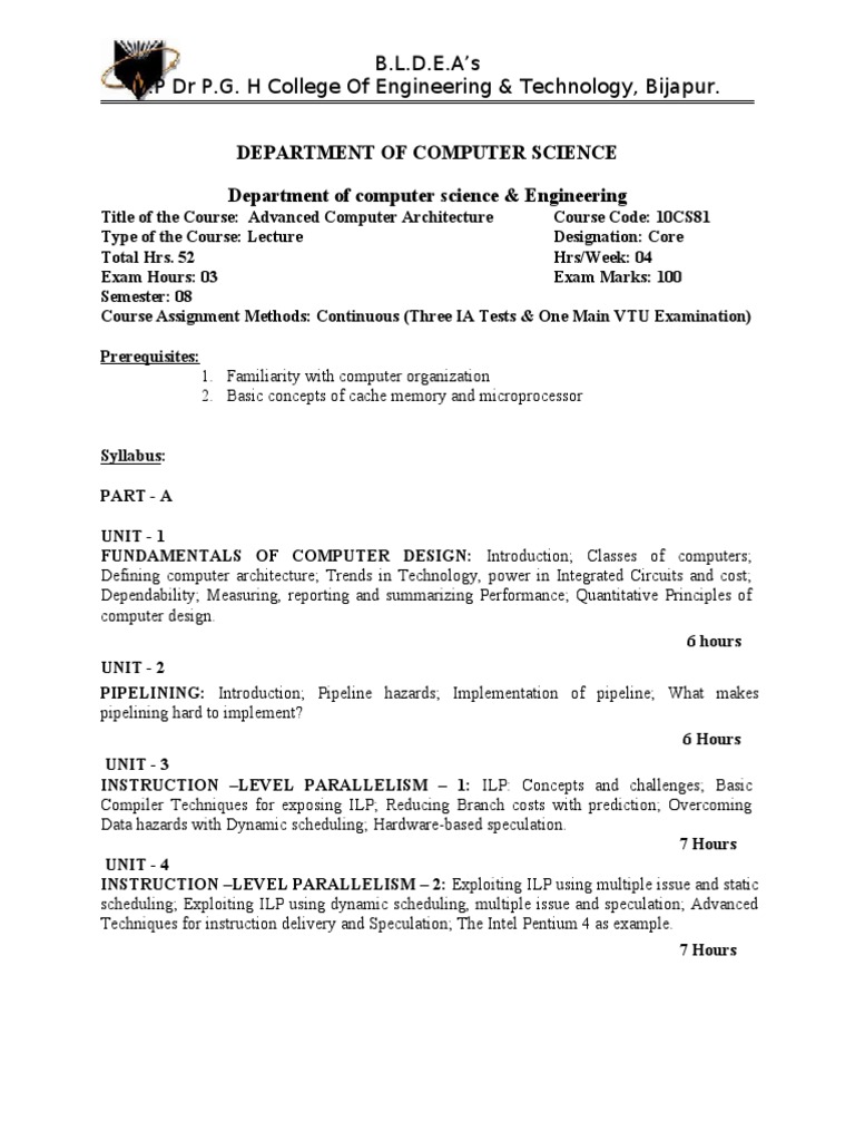 Advanced Computer Architecture Course | PDF | Cpu Cache | Parallel Computing
