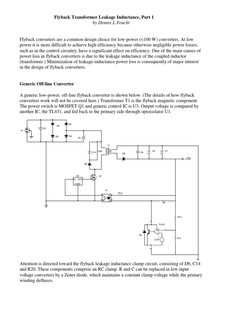 Circuito Snubber | Inductance | Transformer
