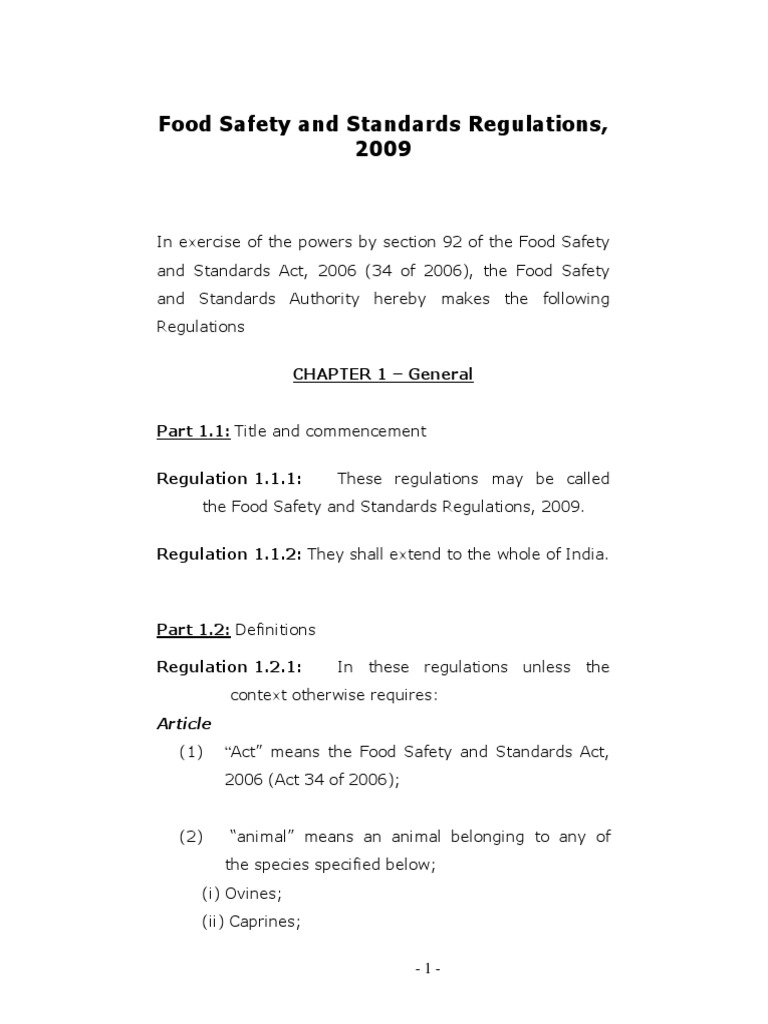 FSSAI Regulations PDF | PDF | Vegetable Oil | Flavor