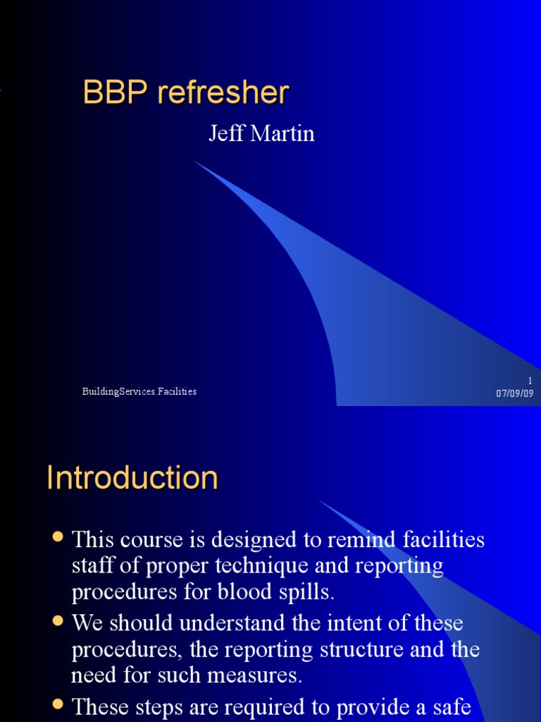 BBP Refresher | PDF | Epidemiology | Safety