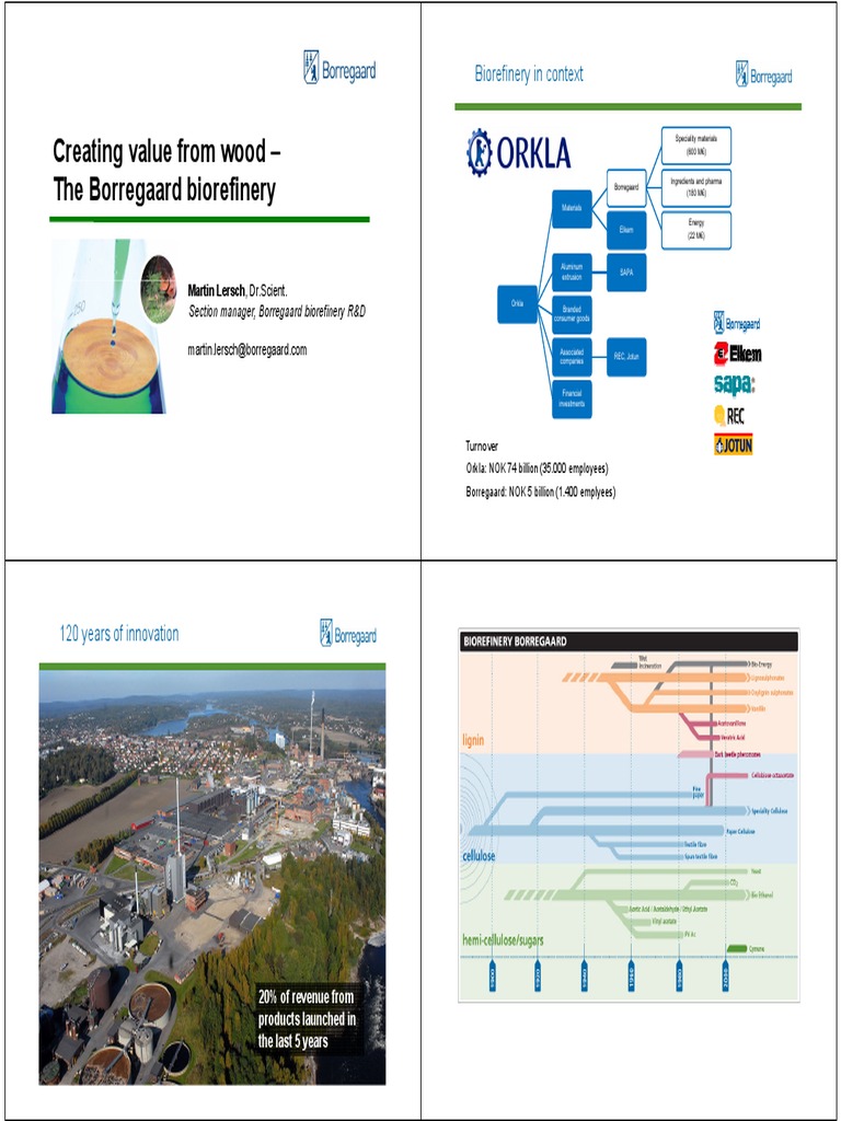 Borregaard Biorefinery Innovations | PDF | Biofuel | Biomass