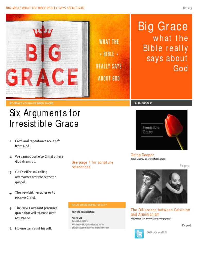 Big Grace Session 3 Summary | PDF | Born Again | Grace In Christianity