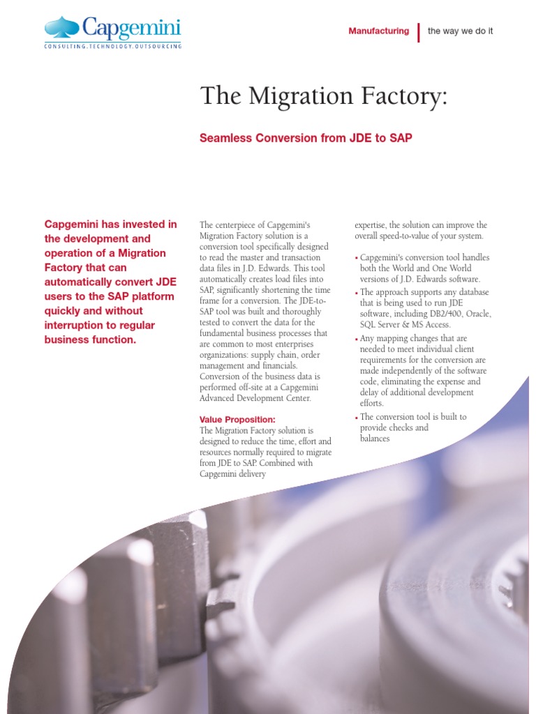 Migration From JDE To SAP | PDF | Business Process | Sap Se