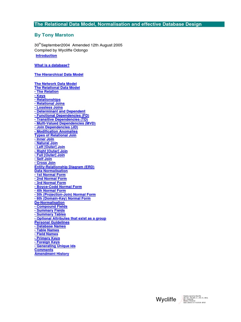 Database Design | Download Free PDF | Relational Model | Databases