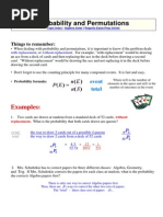Combinatorics Cheat Sheet | PDF | Fraction (Mathematics) | Probability