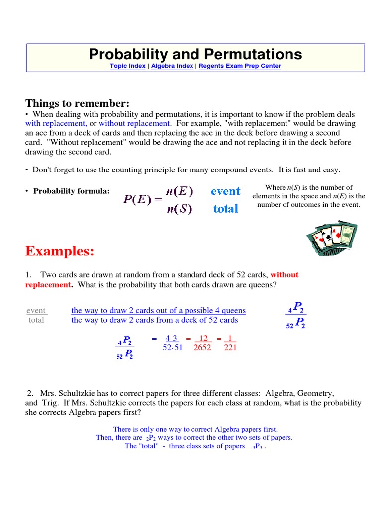 Probability and Permutations | PDF | Summation | Dice