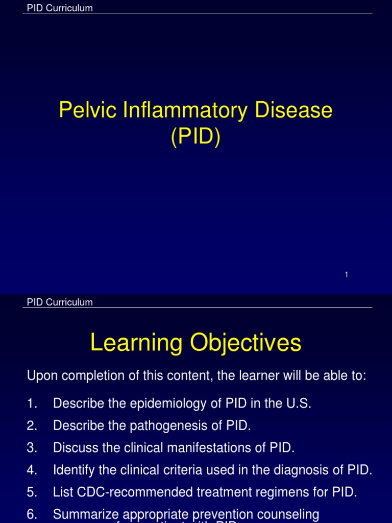 Pelvic Inflammatory Disease (PID) | PDF | Women's Health | Medical ...