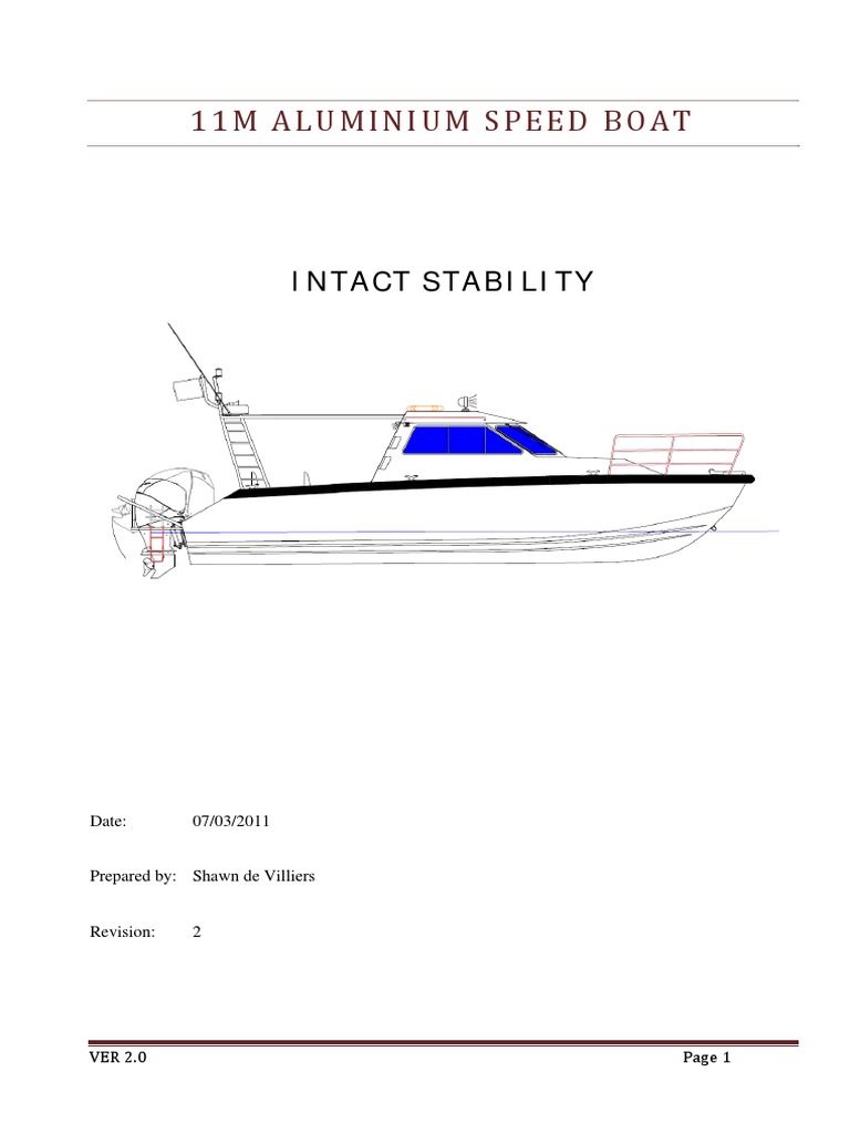 Intact Stability Report | Download Free PDF | Hull (Watercraft) | Heavy Industry