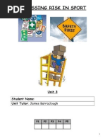 Sports Safety Risk Assessment Guide | PDF | Risk Assessment | Hazards