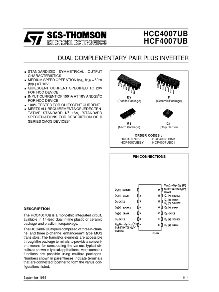 ic-cmos-4007 | Transistor | Mosfet