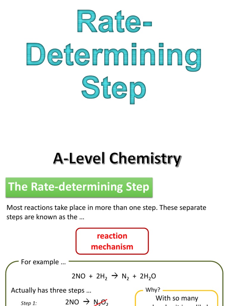 Rate Determining Step | PDF | Reaction Rate | Chemical Reactions