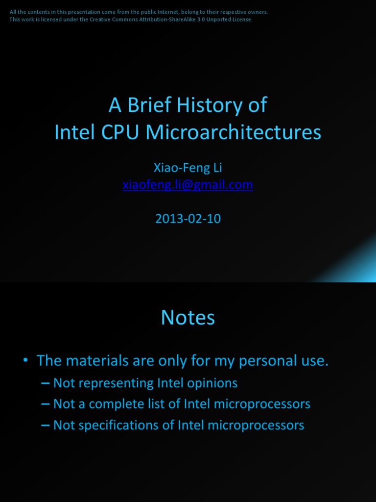 History Intel CPU | PDF