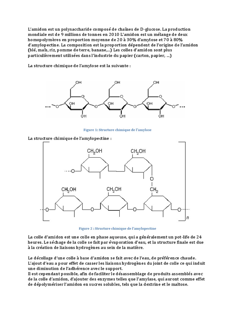 Composition et structure de l'amidon | PDF | Amidon | Ingrédients ...