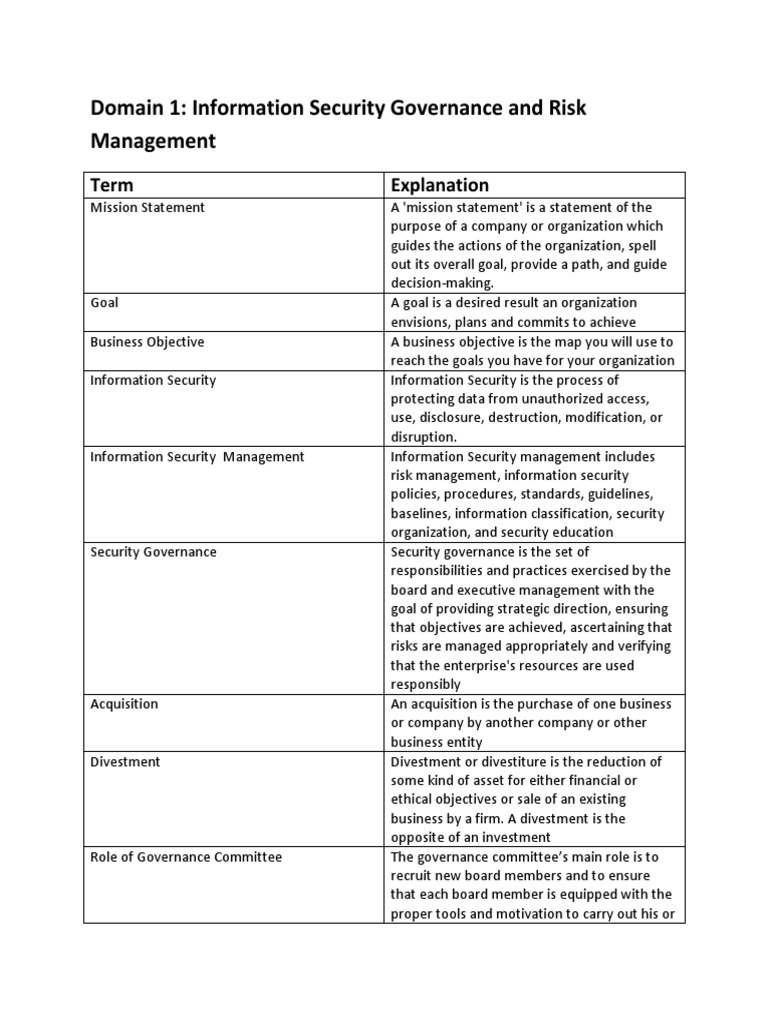 An Overview of Key Information Security Concepts and Controls | PDF ...