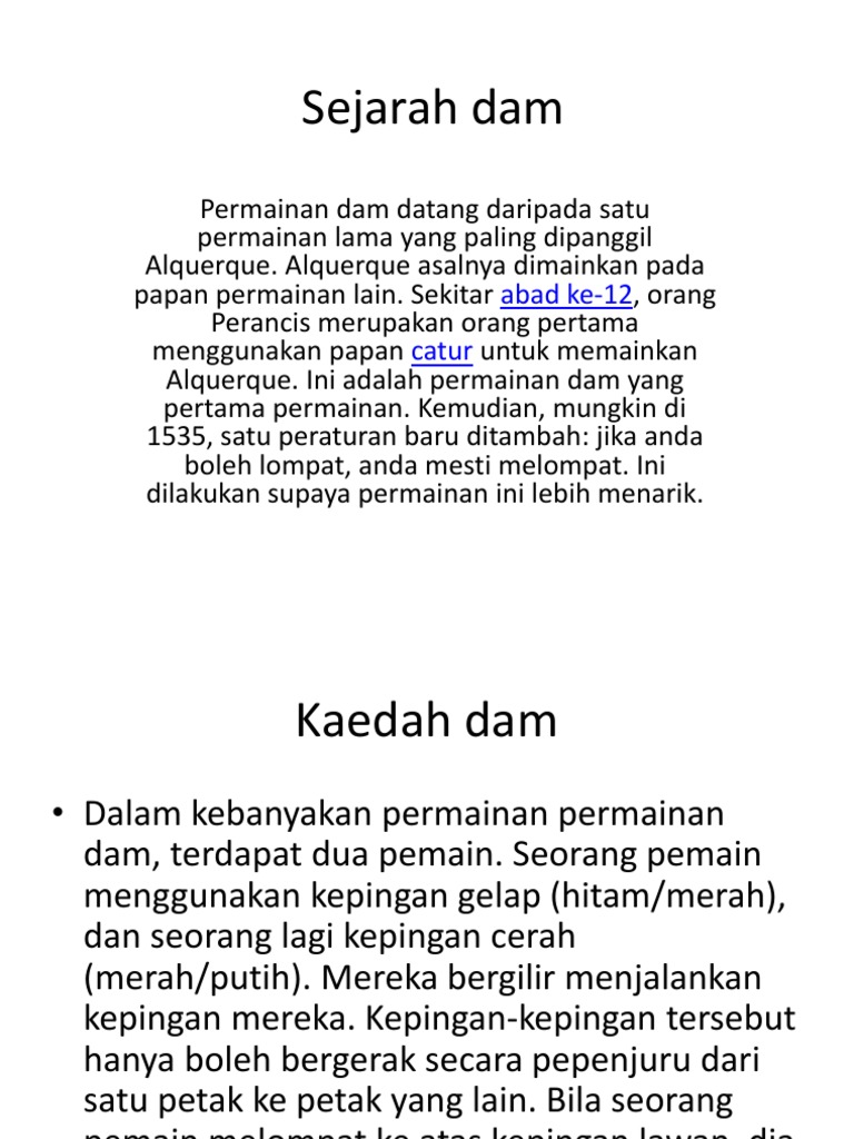 Permainan Dam | PDF