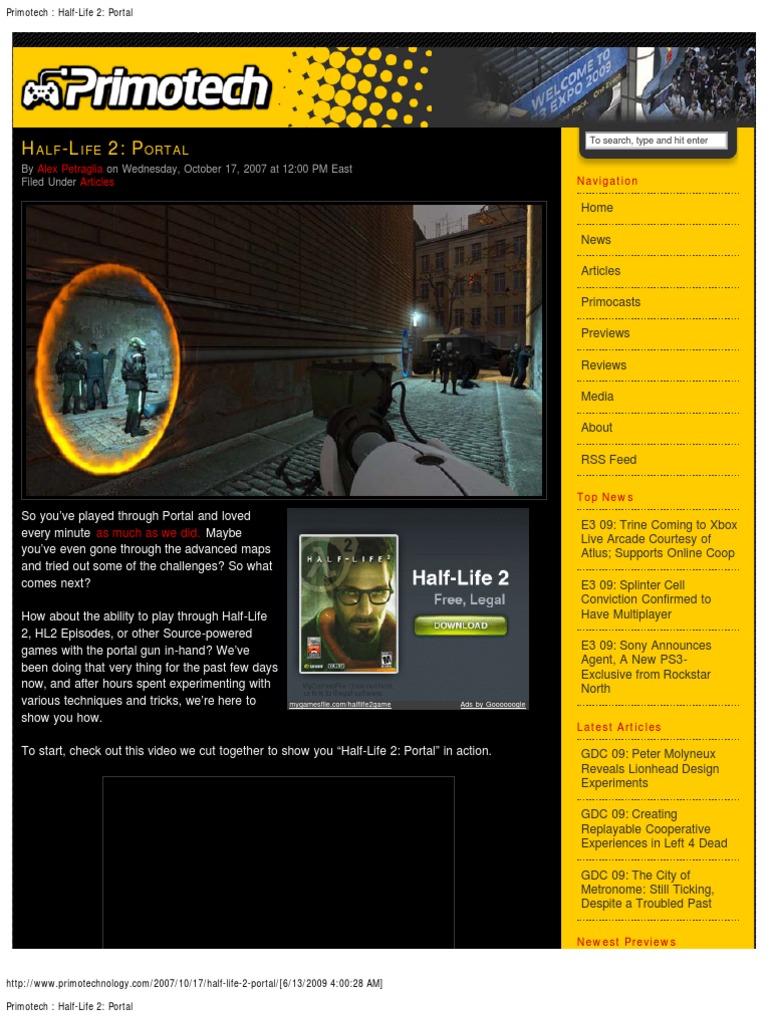 Primotech - Half-Life 2 - Portal | PDF | Computer File | Directory (Computing)