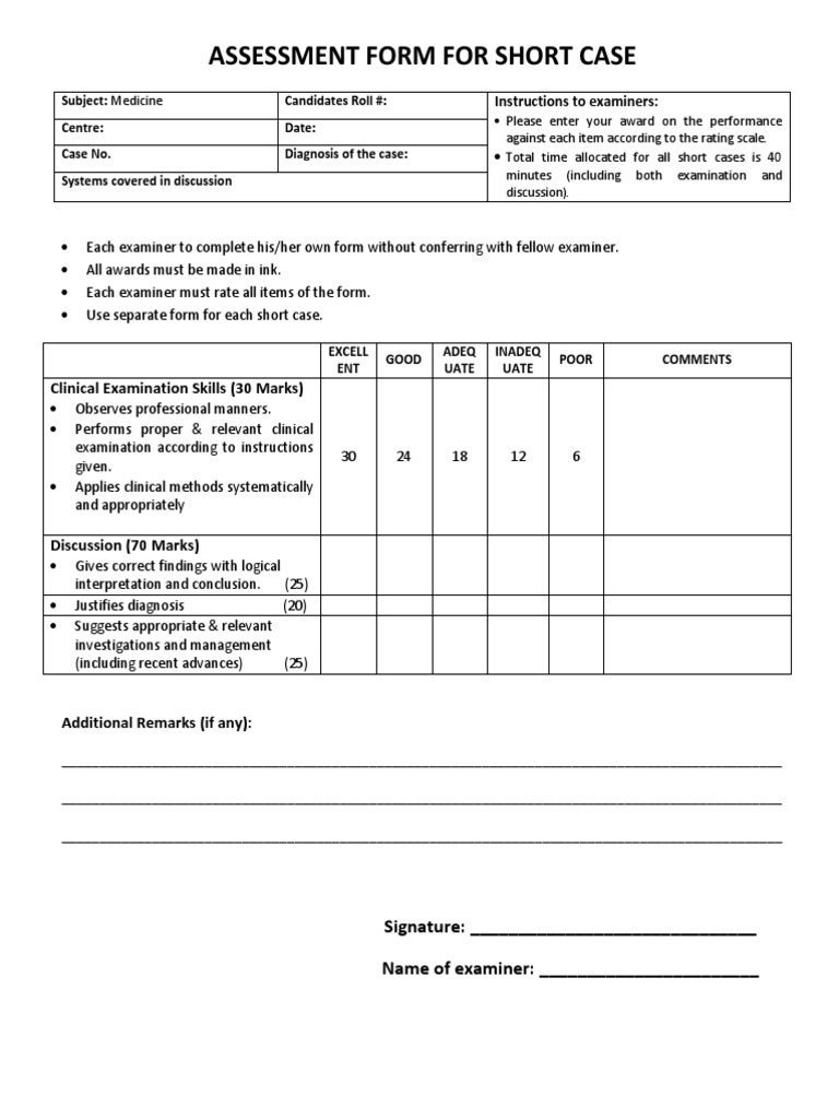 CPSP FCPS Exam CheckList | PDF | Educational Assessment | Physical ...