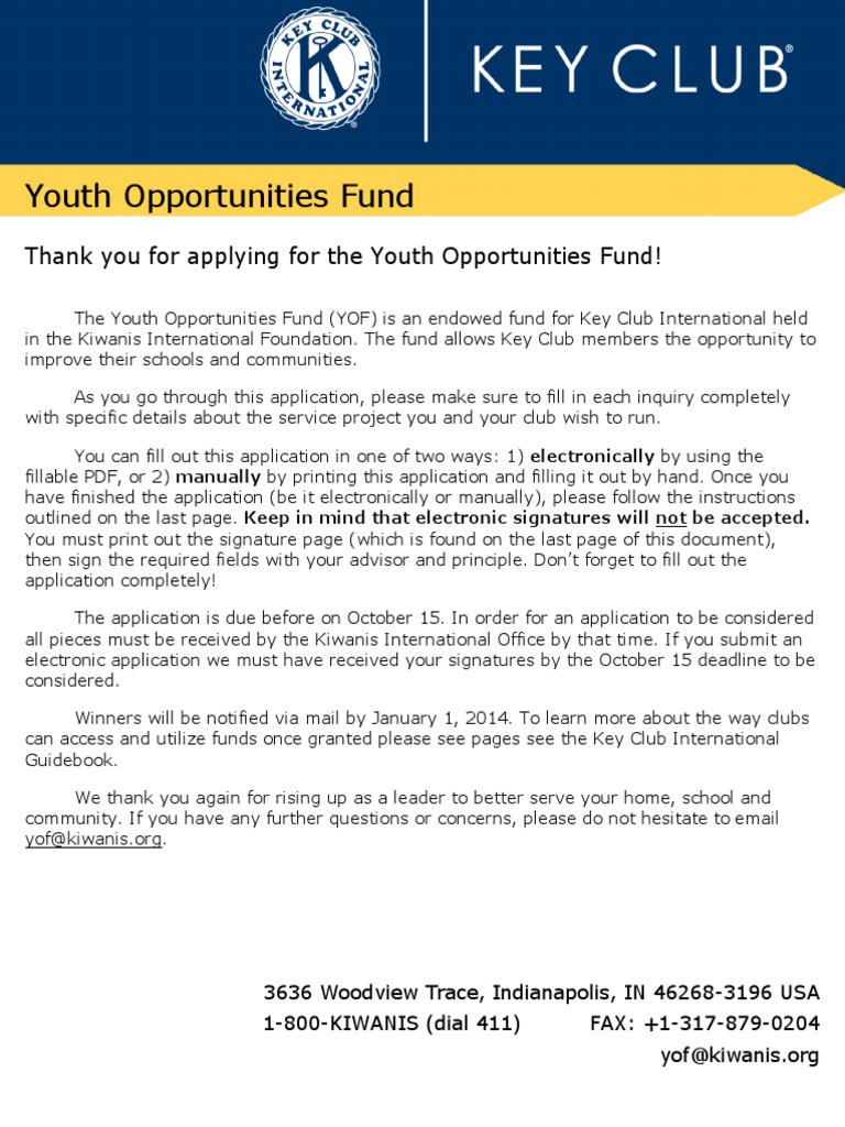 Form YOF Application FillablePDF | PDF | Business