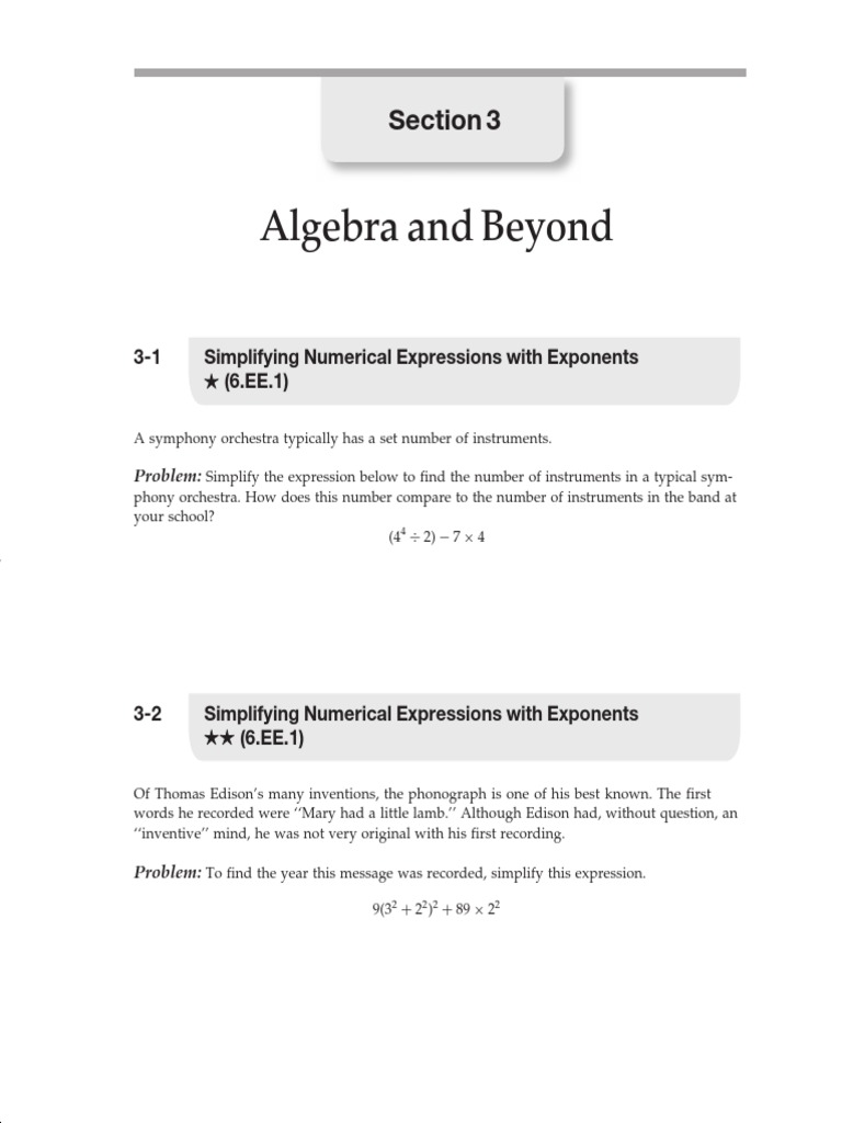 Algebra & Beyond: Quick Lessons From Math Starters! | PDF | Barbie ...