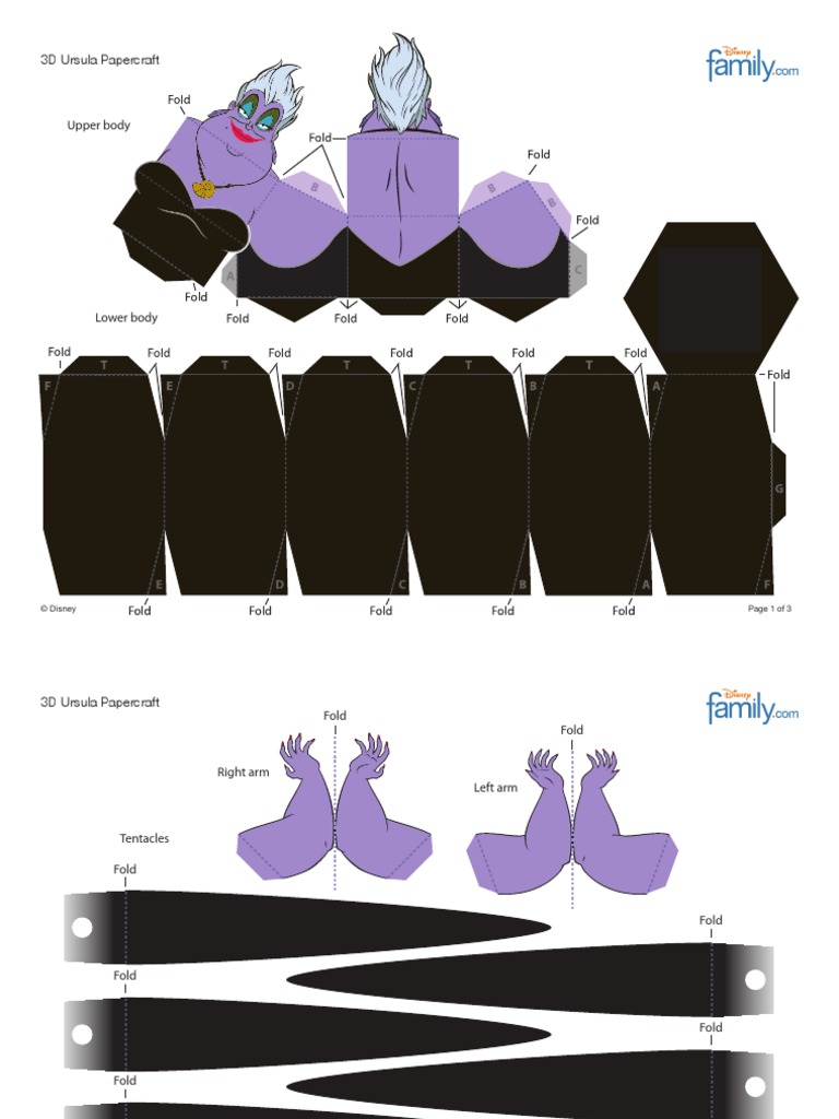 3d Ursula Papercraft 0910 | PDF | Young Adult