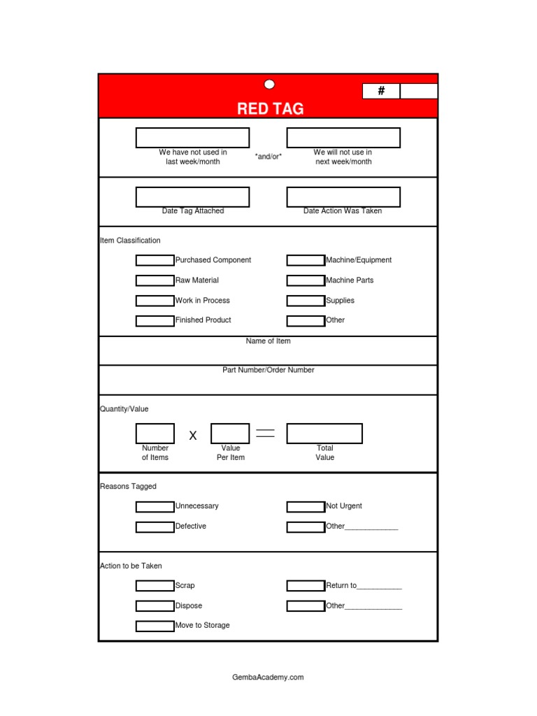 3c Red Tag Template | PDF