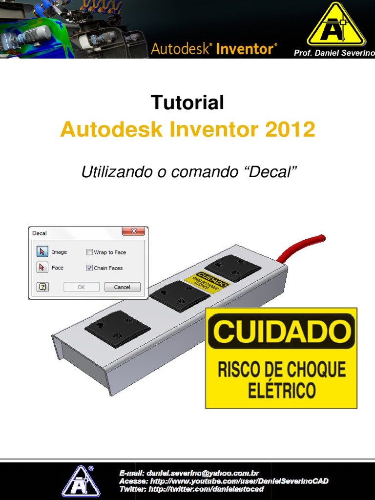 Tutorial Comando Decal No Autodesk Inventor | Janela (Computação ...