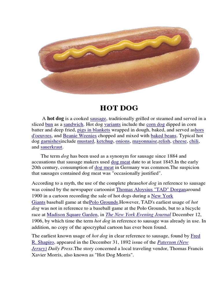 Hot Dog | PDF | Hot Dog | Cuisine