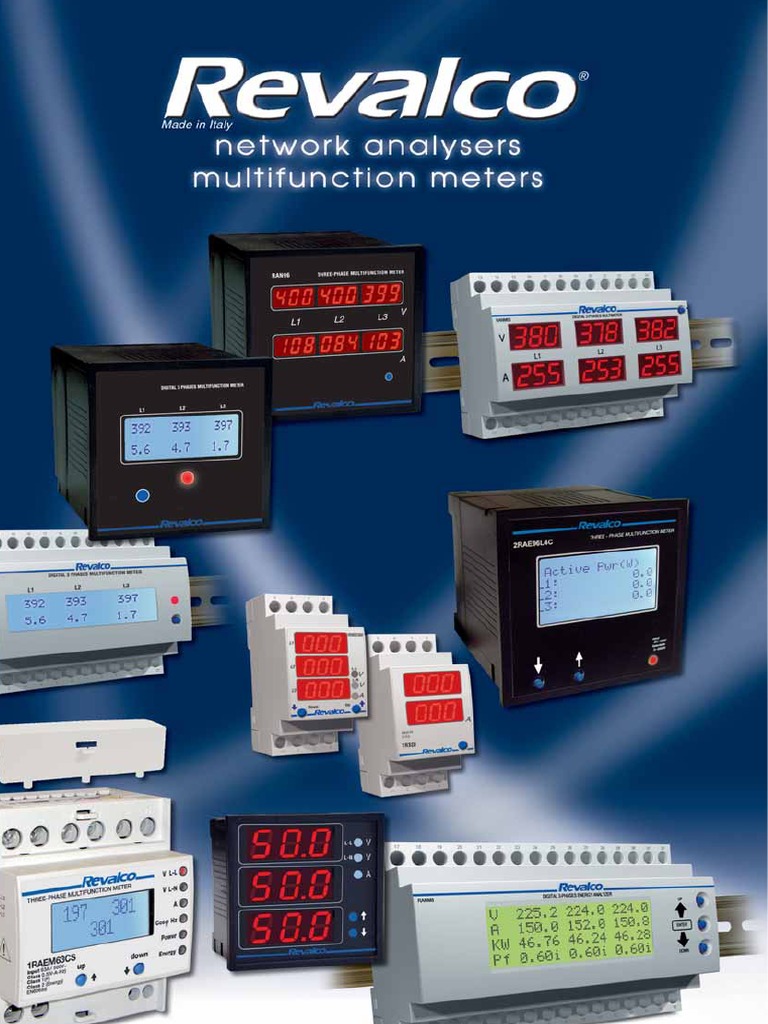 Datasheet Catálogo REVALCO - Medidor Parámetros | PDF | Ac Power | Port ...