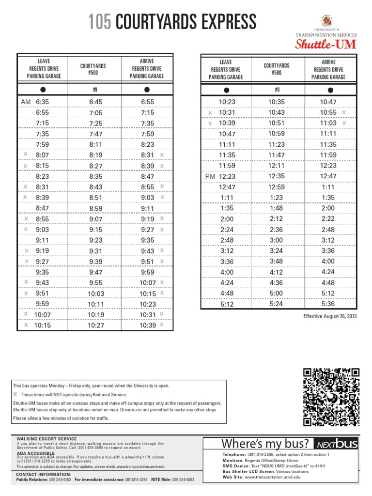 UMD 105 Bus Route | PDF | Bus Transport | Land Transport