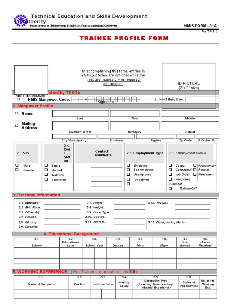 Trainee Profile | PDF | Labour | Employment